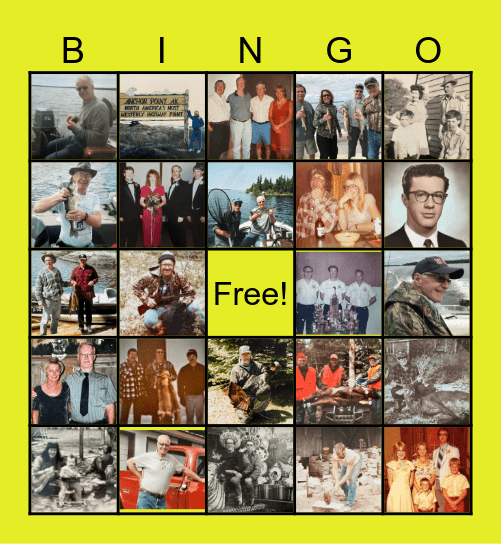 Memory Lane Bingo Card