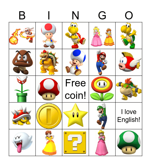SUPER MARIO BINGO Card