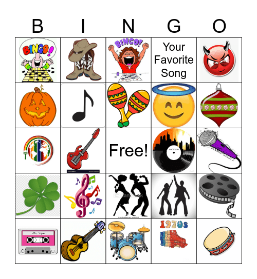 Music Bingo Card