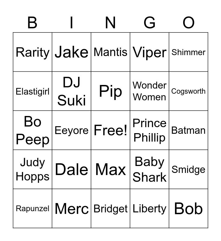 01Mon740 - Tracker Bingo Card