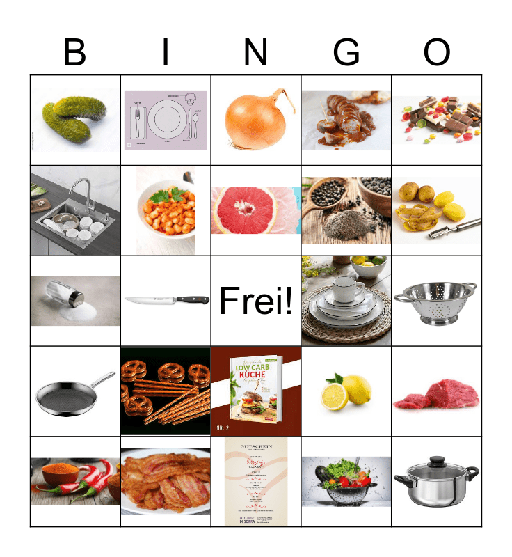 Rund ums Essen Bingo Card