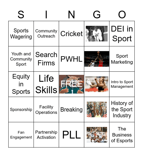 Ohio Sports Ad SPINGO Bingo Card