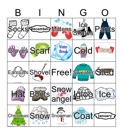 Winter Bingo Card