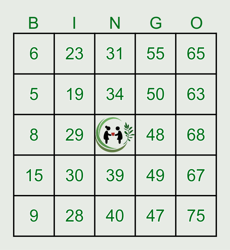PRINCIPLE CARE CENTER Bingo Card