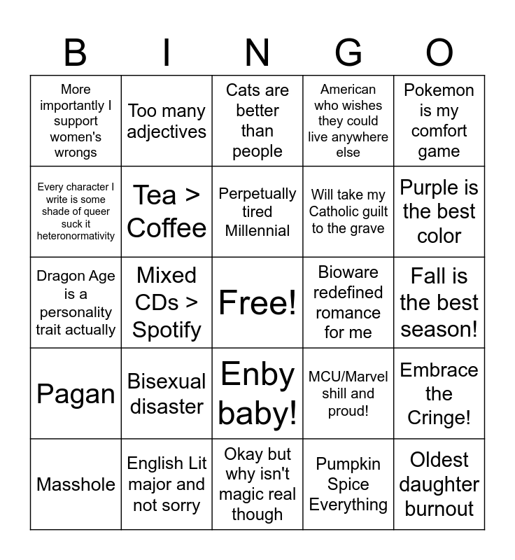 Alex Bingo Card