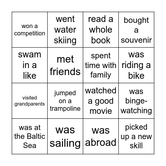 Find a person who... Bingo Card