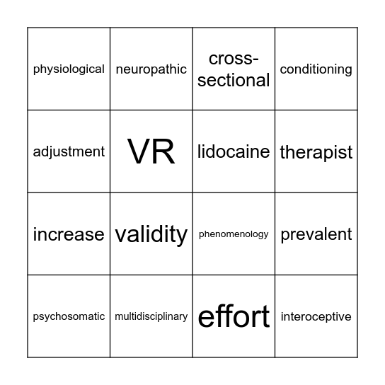 Research Bingo Card