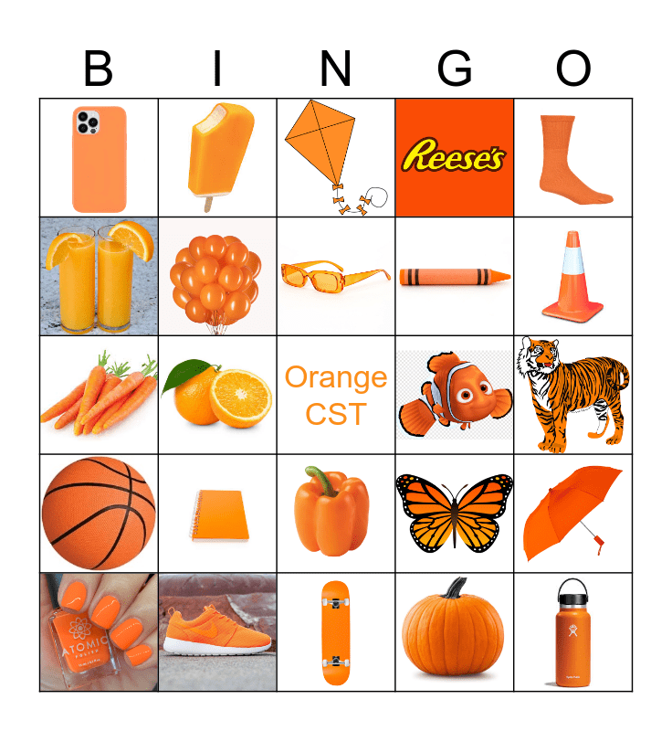 Orange CST Bingo Card