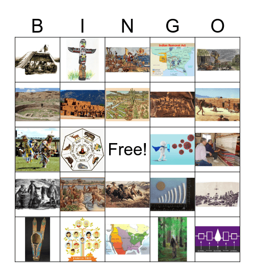 Northwest and Southwest Native Americans Bingo Card