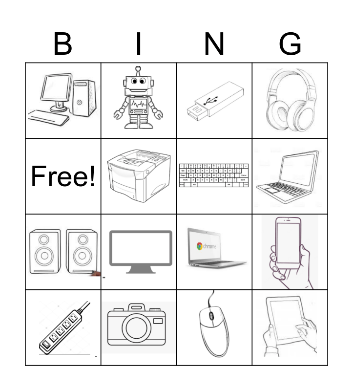 Technology Hardware K-1 Bingo Card