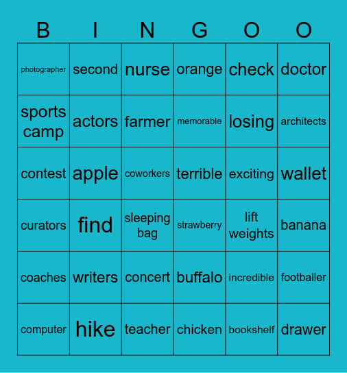 M1 Unit 1, 2, 3 Bingo Card