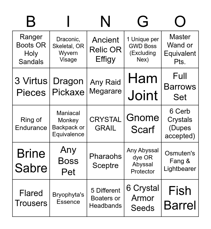 Rusty Spoons Bonanza Bingo Card