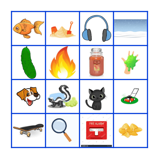 The 5 Senses BINGO Card