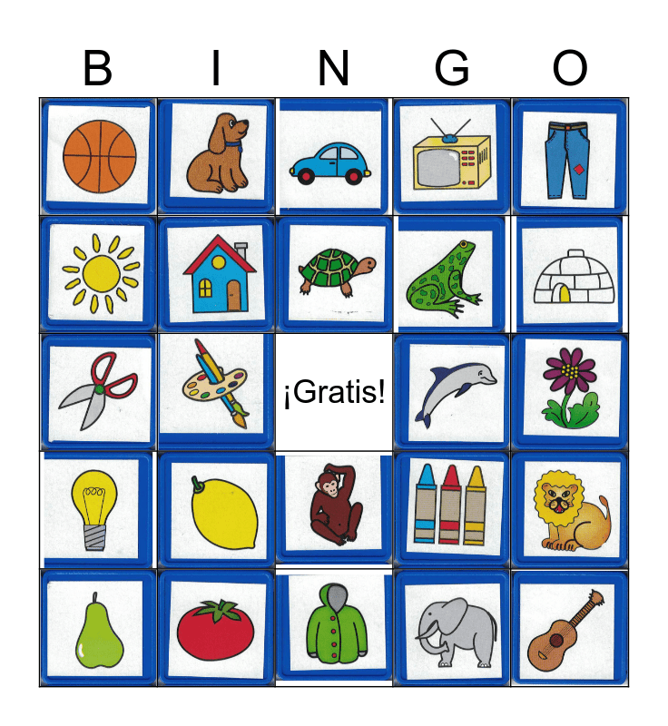 Bingo de Español Bingo Card