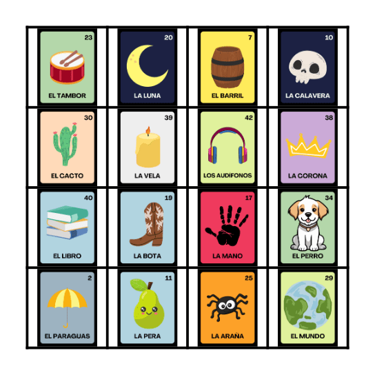 LOTERÍA Bingo Card