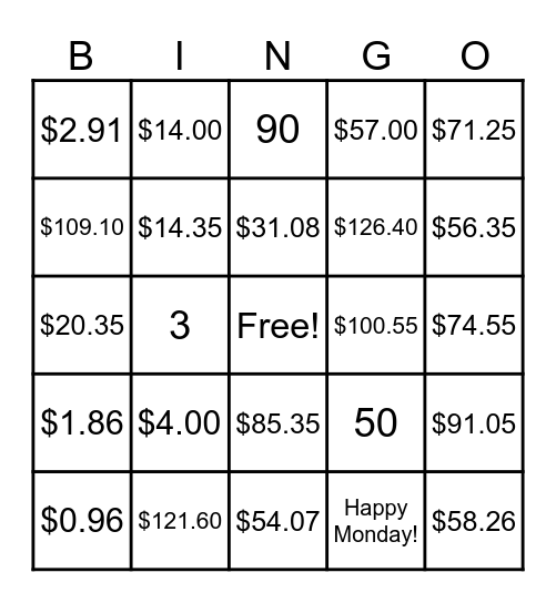 WORD PROBLEMS Bingo Card