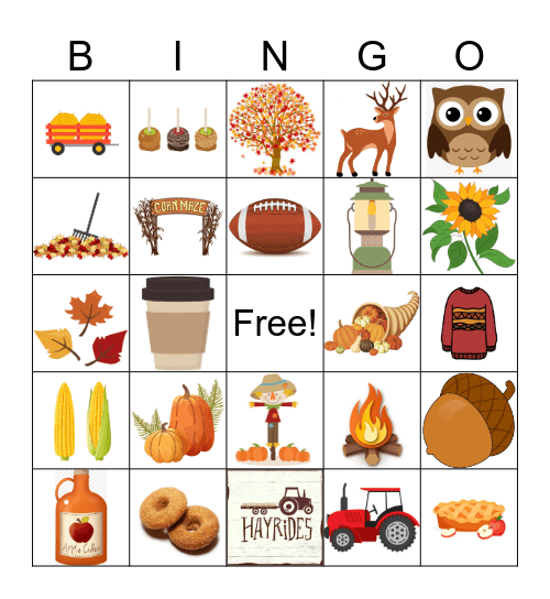Fall Bingo Card