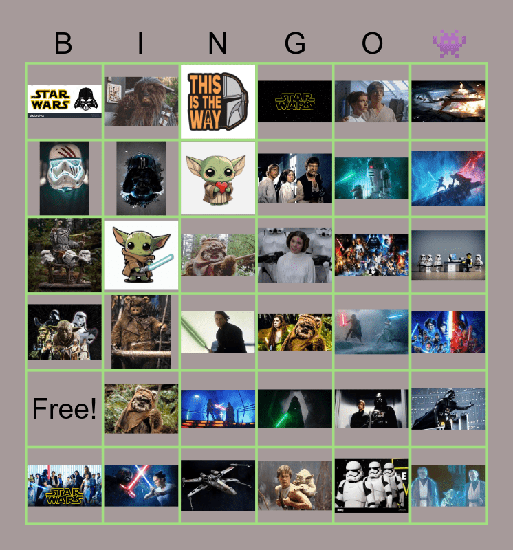 Star Wars Bingo Card