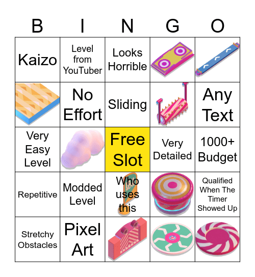 Fall Guys Creative Bingo Card