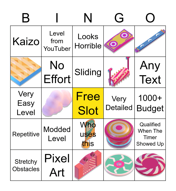 Fall Guys Creative Bingo Card
