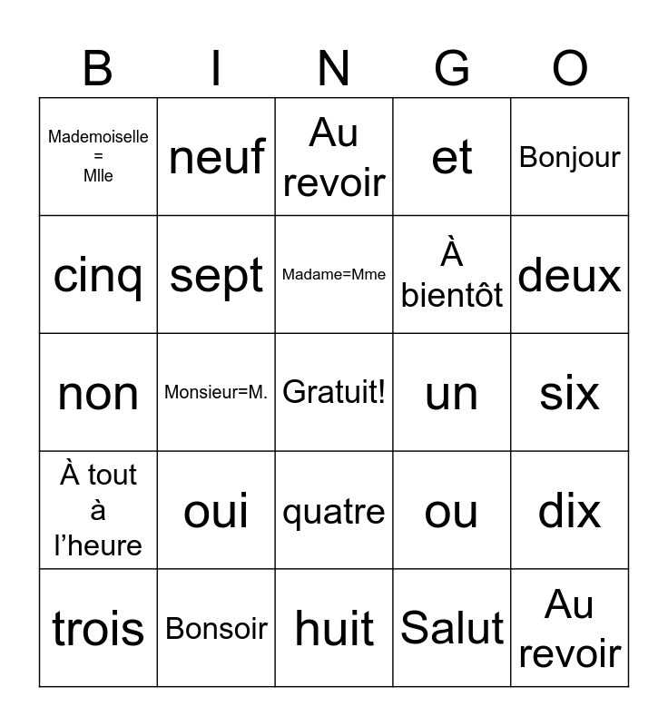 TINA GRASSO Bingo Card