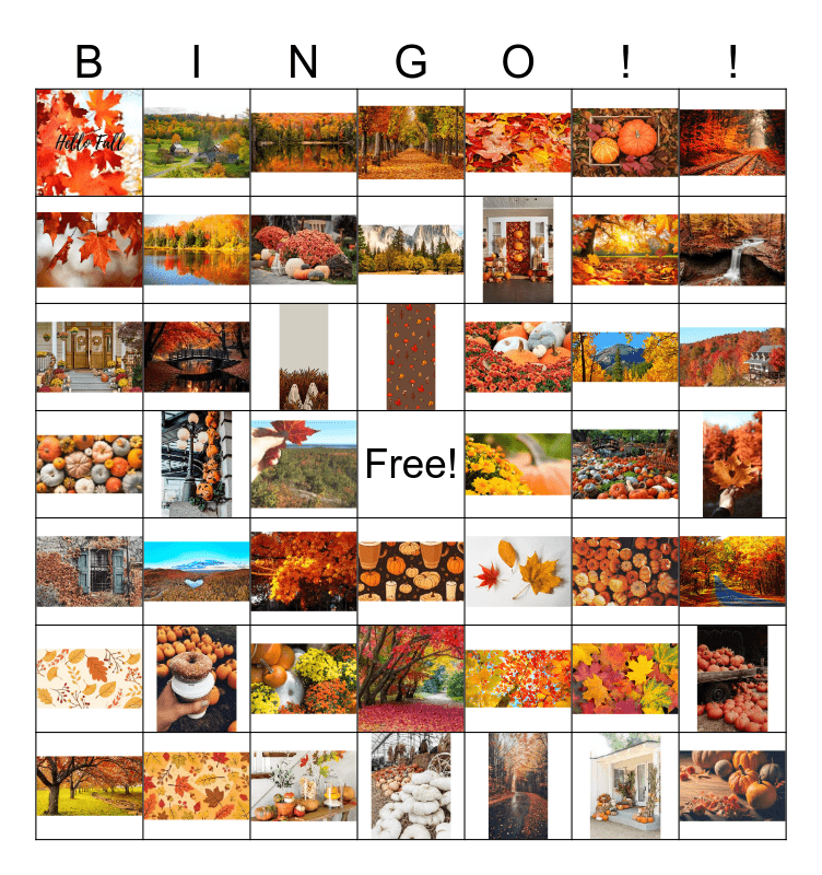 Fall Is Upon Us Bingo Card Fall Is Upon Us Bingo Card