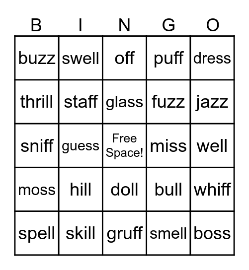 Floss Rule Bingo Card