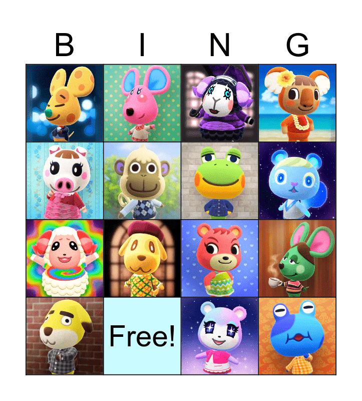 ACNH Bingo Card