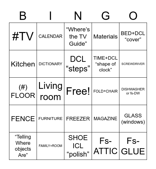 ASL 3 Unit 13 Bingo Card ASL 3 Unit 13 Bingo Card