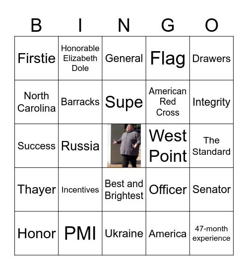 Thayer Dinner Bingo Card