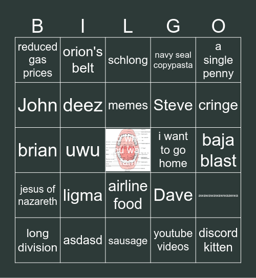 send help Bingo Card