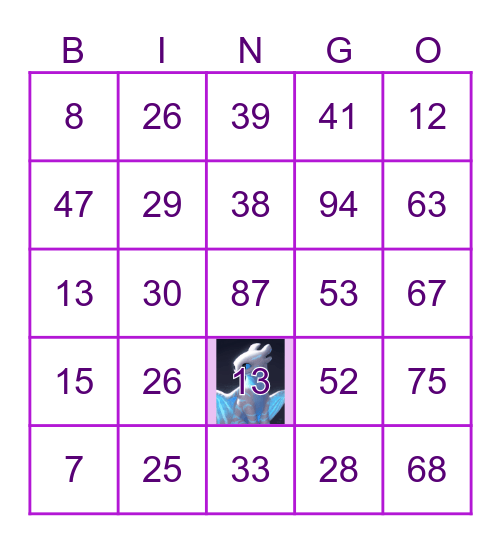 Number Bingo 1-100 Bingo Card