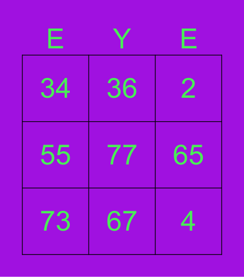 👁 EYE BINGO 👁 Bingo Card