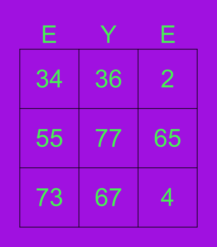 👁 EYE BINGO 👁 Bingo Card