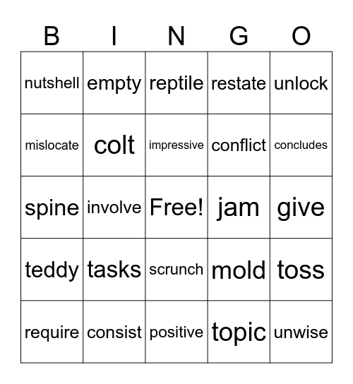 Wilson Steps 1-5 Review Bingo Card