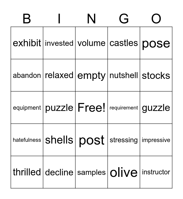 Wilson Steps 1-6 Review Bingo Card
