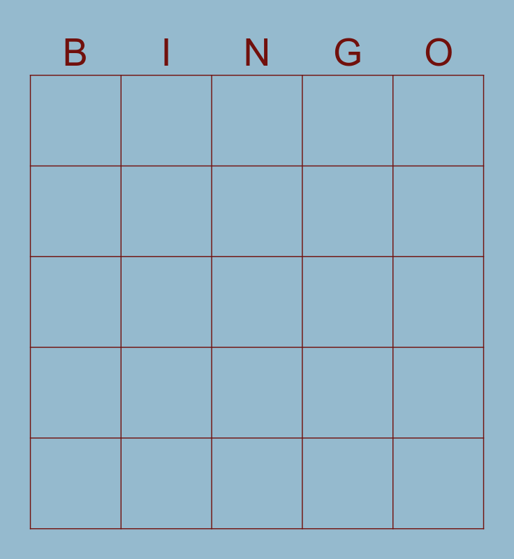 Pi Phi Function Bingo Card