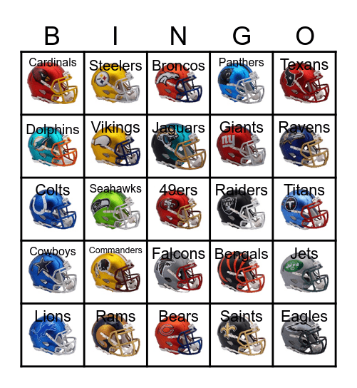Football Bingo Card
