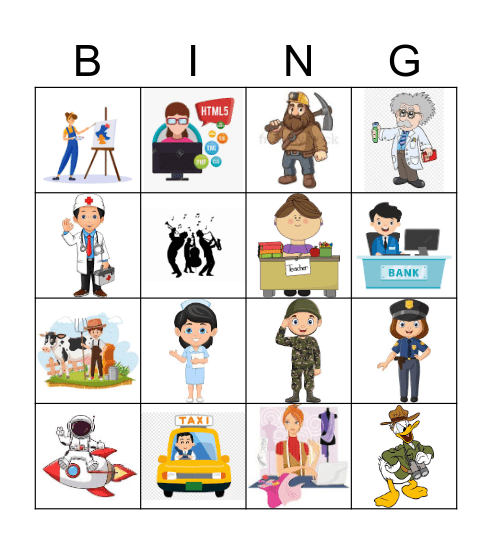 PEOPLE AT WORK Bingo Card