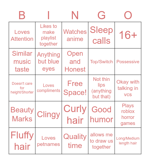 Are you Stars type?! Bingo Card