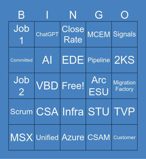 Town Hall Bingo Card