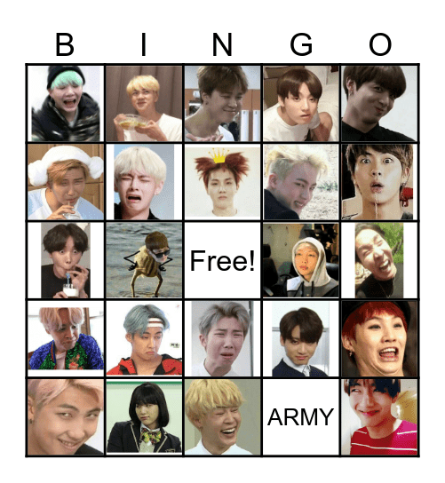 BTS Bingo Card