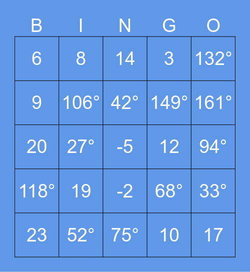 Parallel Lines Fly-Swatter Bingo Card