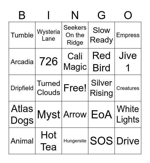 Goose Bingo Card