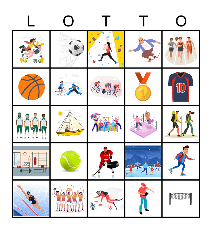 Les Sports Bingo Card