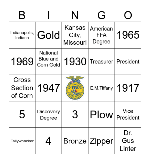 FFA BINGO Card