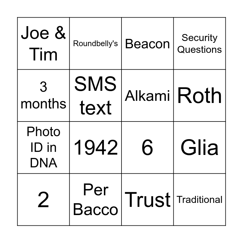 Columbus Day BINGO Card