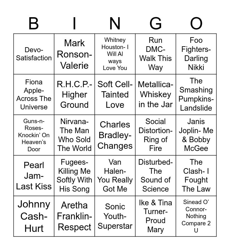 Total Quiz Trivia Presents Radio Bingo Covers Bingo Card