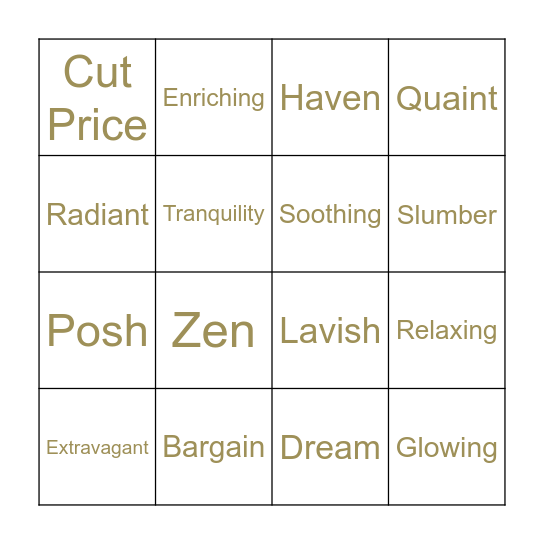 Tone of Voice Bingo Card