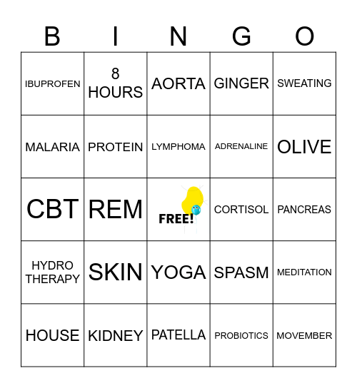 DECIEM Wellness Fair Trivia Bingo Card
